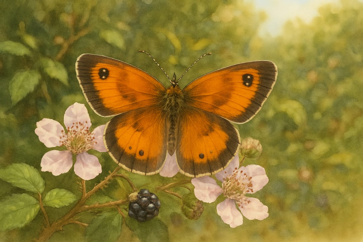 Gatekeeper butterfly (Pyronia tithonus)